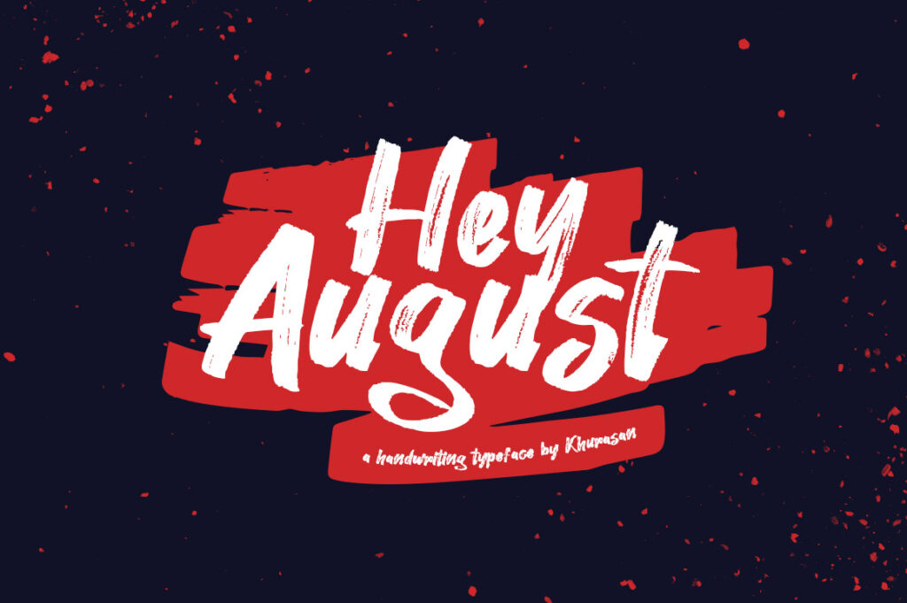 Hey August | Wordmark Fonts | Free and Premium Fonts